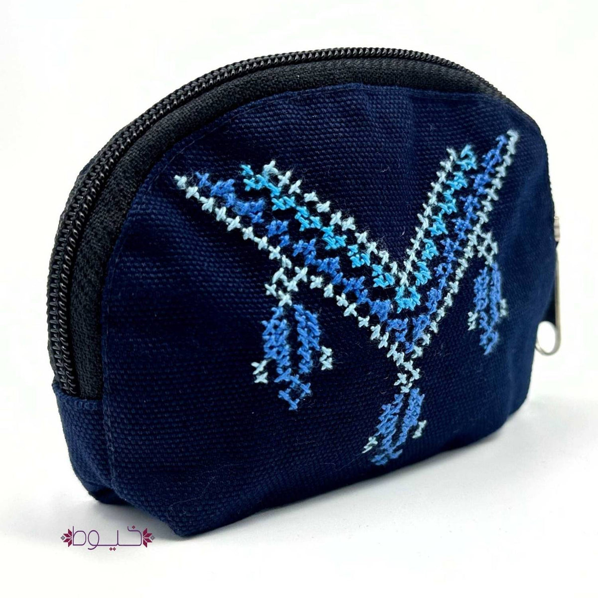Blue Hebron Embroidery Pouch – Khoyoot Initiative